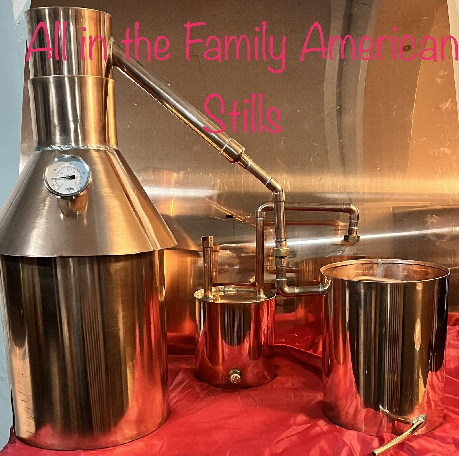 4.5 Gallon Copper Still COMPLETE KIT POT THUMPER WORM water whiskey ...