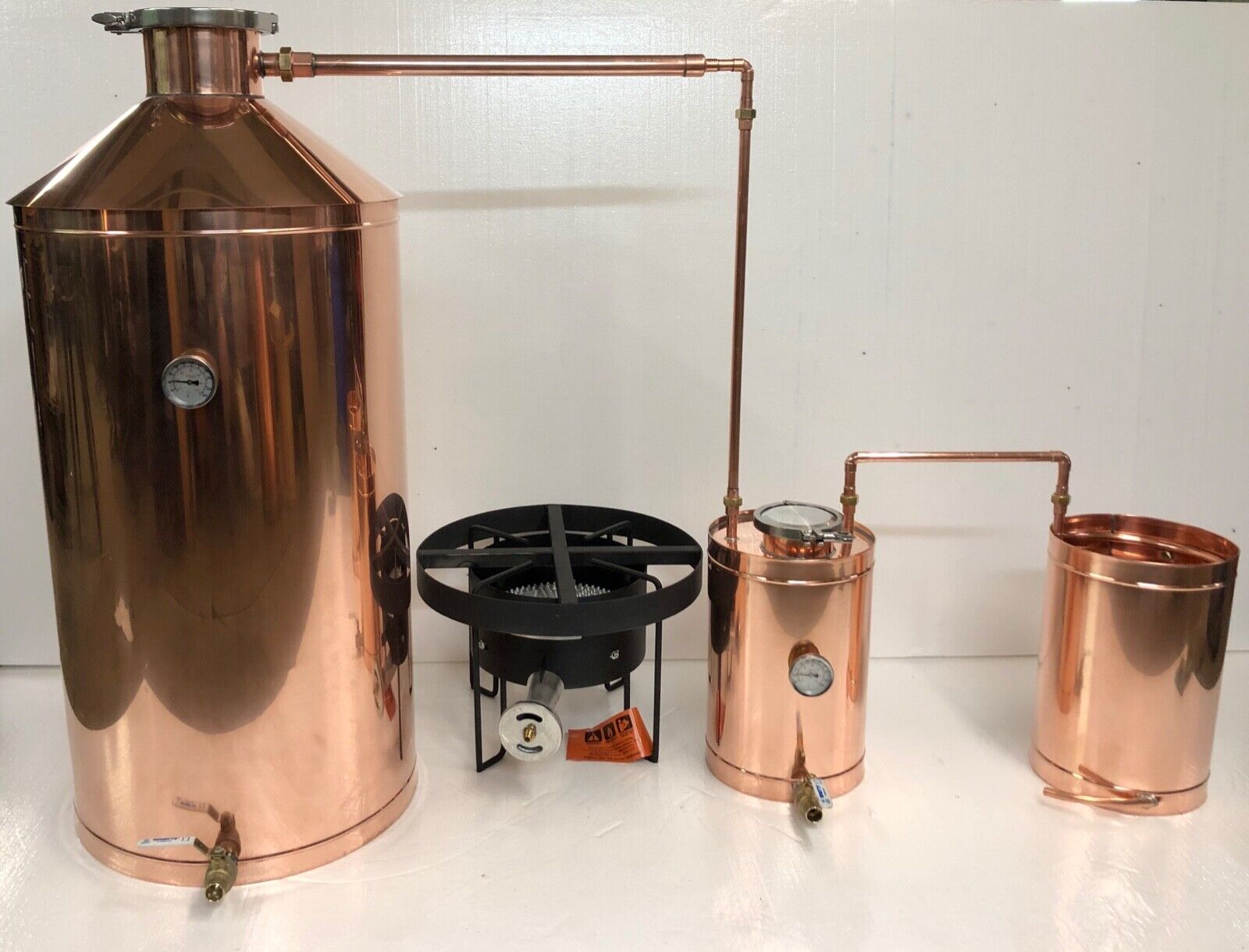 StillZ 50 Gallon Copper Moonshine Still with Custom 220,000 BTU Propane ...