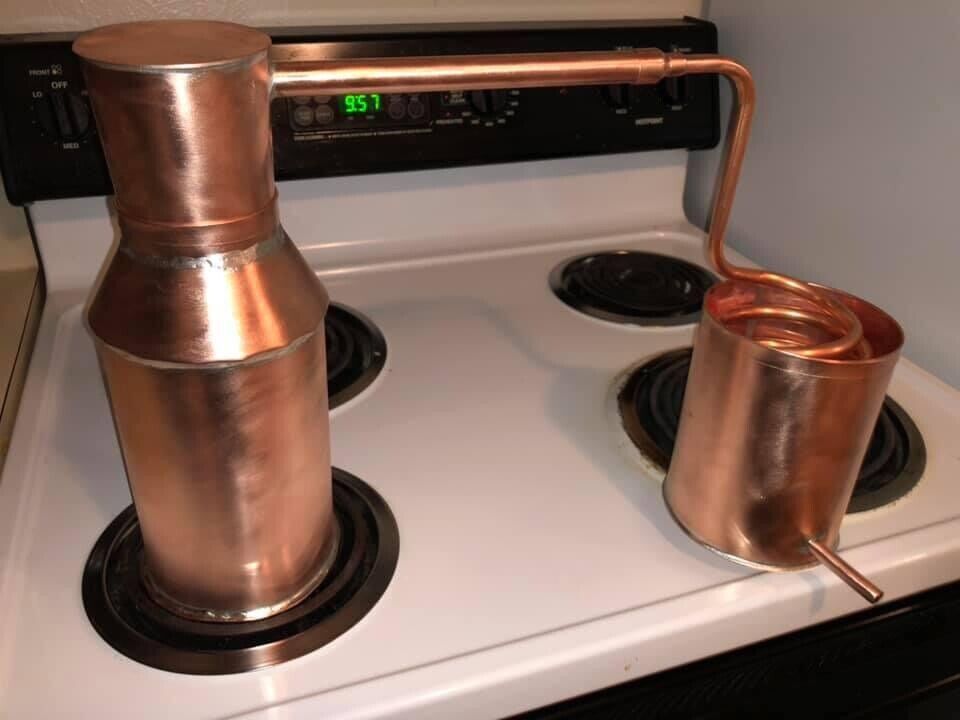 Mini Handcrafted Copper Distillation System Made In USA - Copper Wine Art